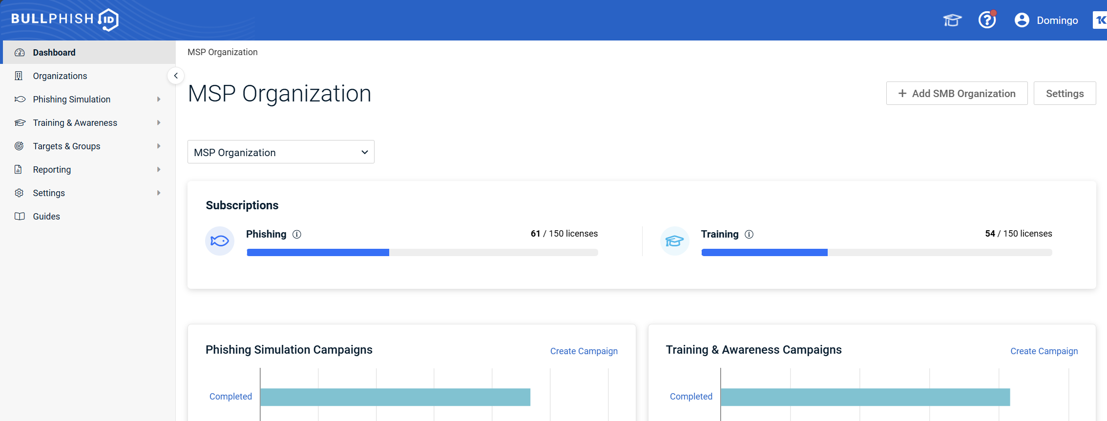 Using the top navigation menu