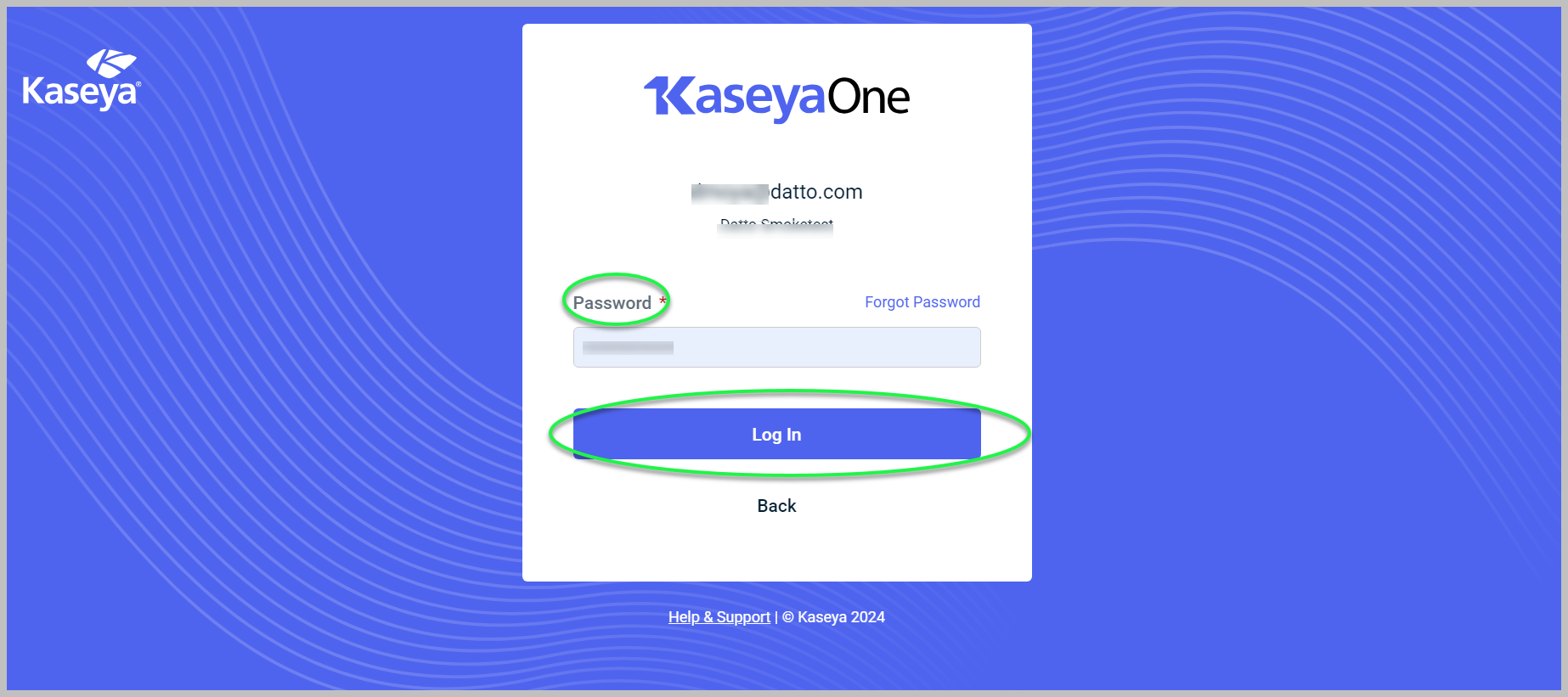 Enabling login with KaseyaOne