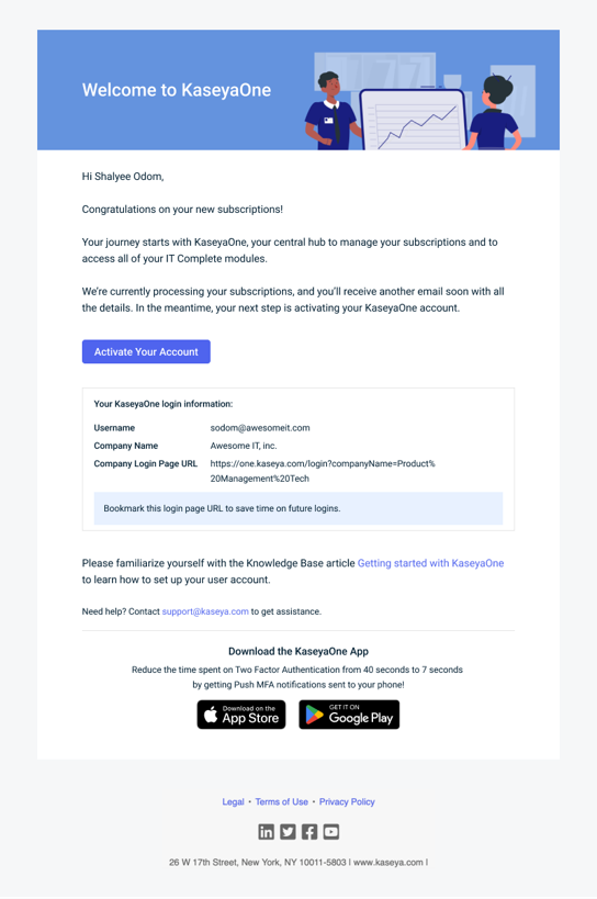 Kaseya 365 User: Getting started with Dark Web ID