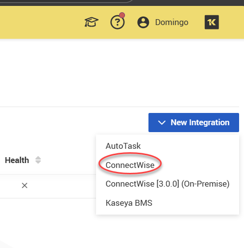 Configuring ConnectWise integration with Dark Web ID